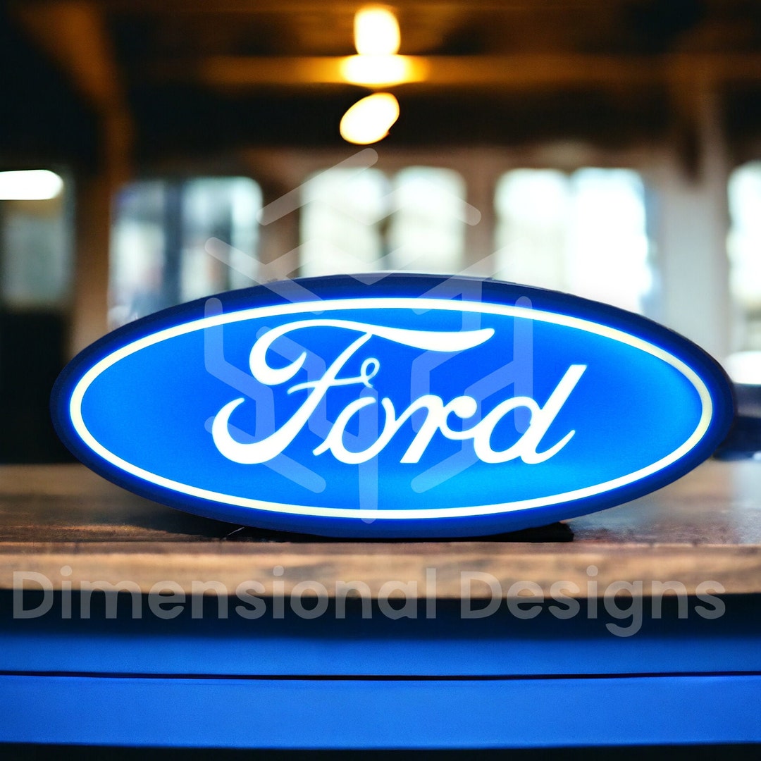 Ford Logo LED Lightbox/ Lamp/ Nightlight/ USB Powered ***now Available ...