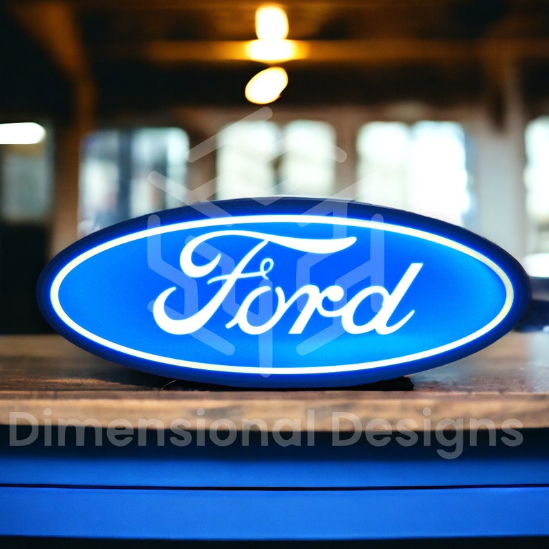 Ford Logo LED Lightbox/ Lamp/ Nightlight/ USB Powered ***now Available ...