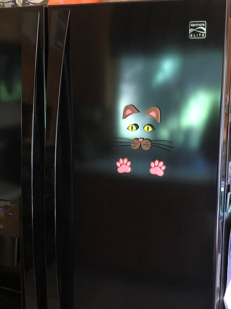 Fridge Kitty Kit Cat Magnet Set, Refrigerator Magnet, Cute Feline Home ...