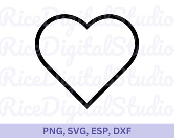 Heart Outline Svg, Simple Heart Outline Clipart, Heart Outline Download ...