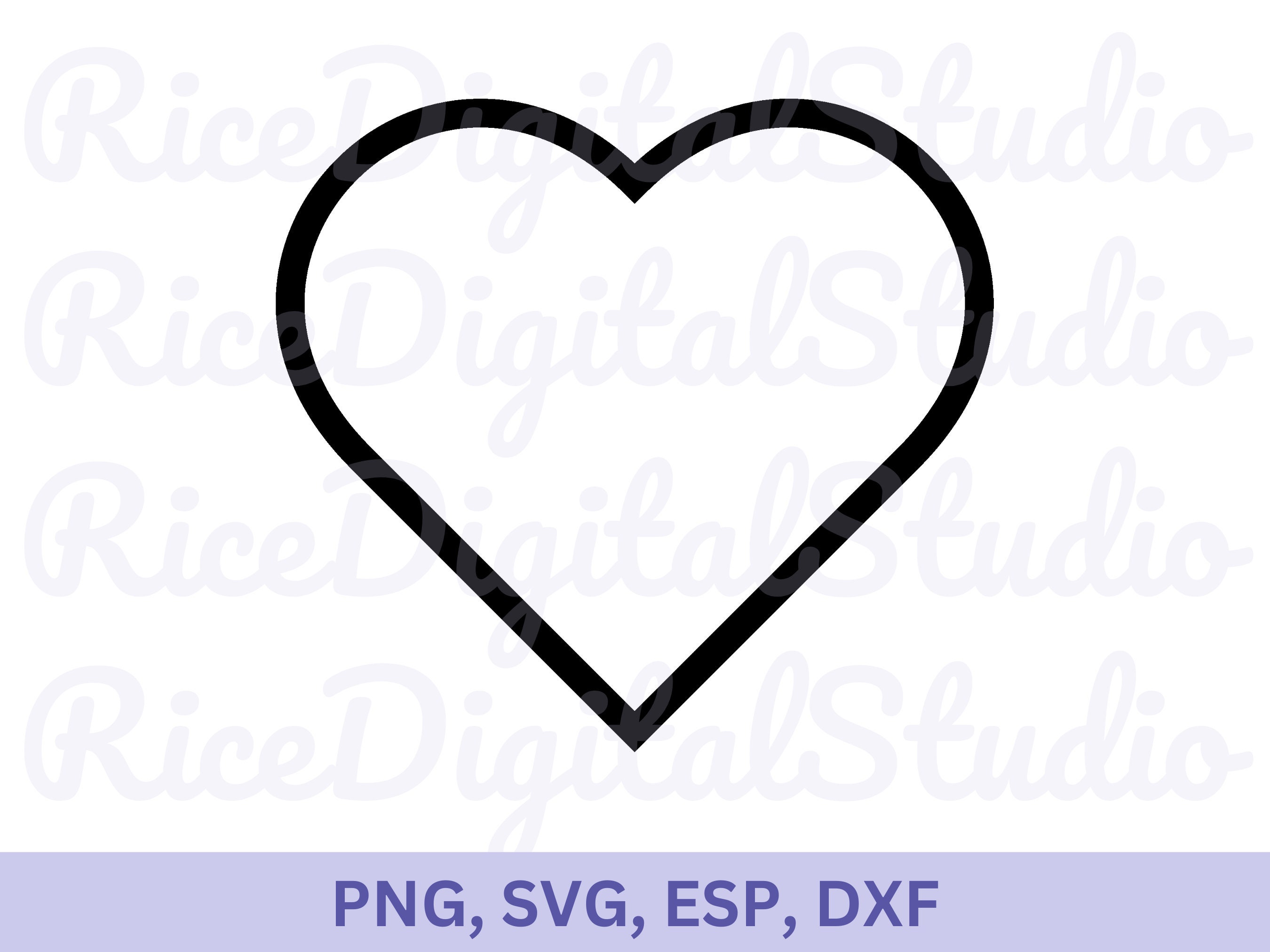 Heart Outline Digital Download | Svg Png Eps Dxf - Etsy