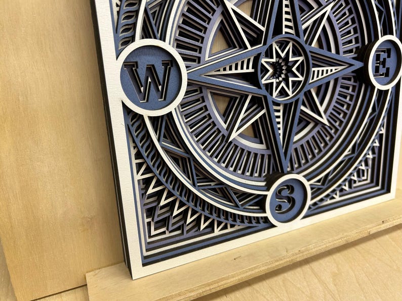 Compass Rose Mandala, Color Pattern: #76, Compass Art, Layered Art ...