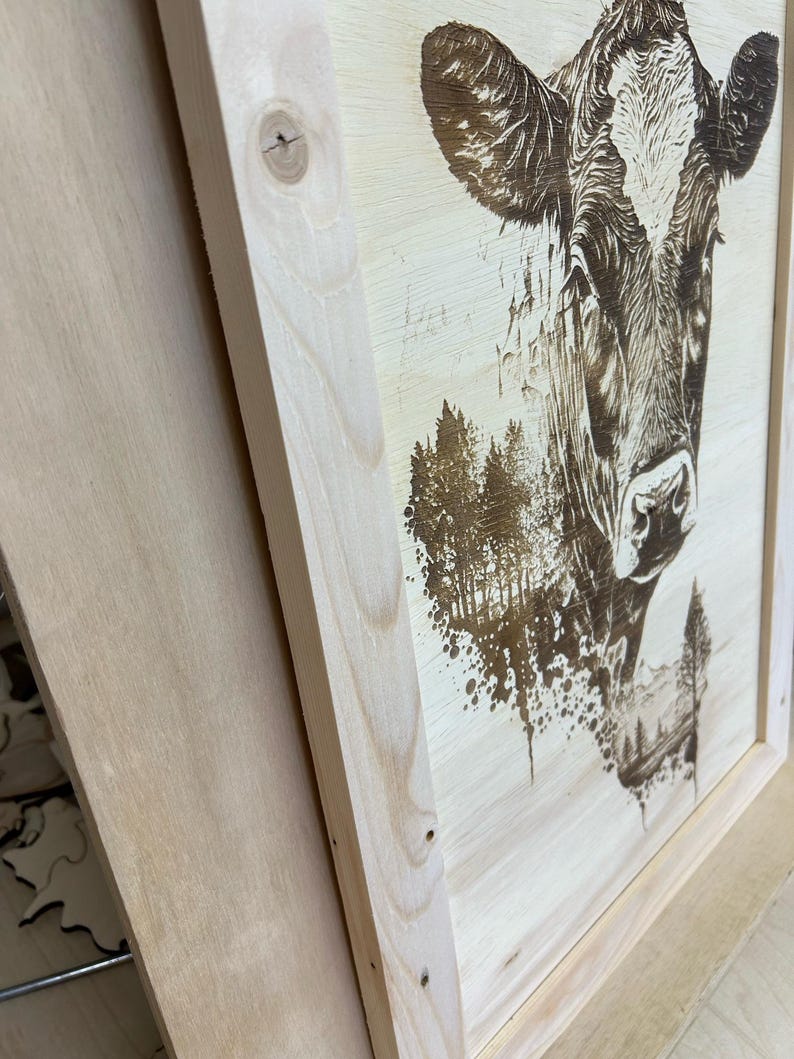 Cow Engraving - Etsy