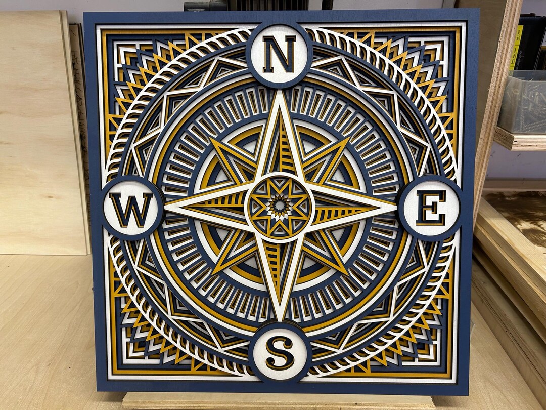 Compass Rose Mandala Color Pattern: #73, Compass Art, Layered Art ...