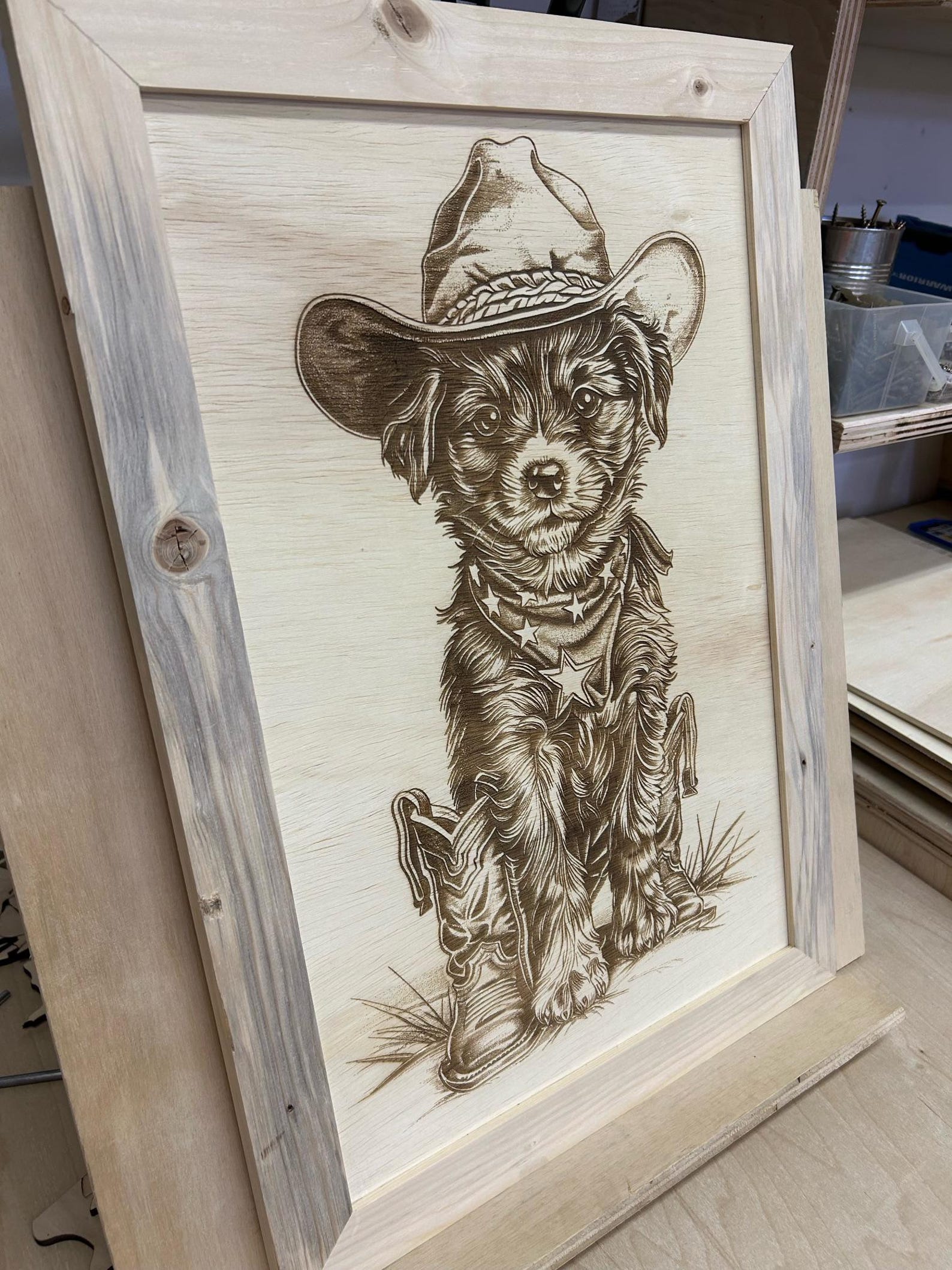 Puppy With Boots Engraving, Pet Engraving, Cute Dog Art, Engraving, Dog ...