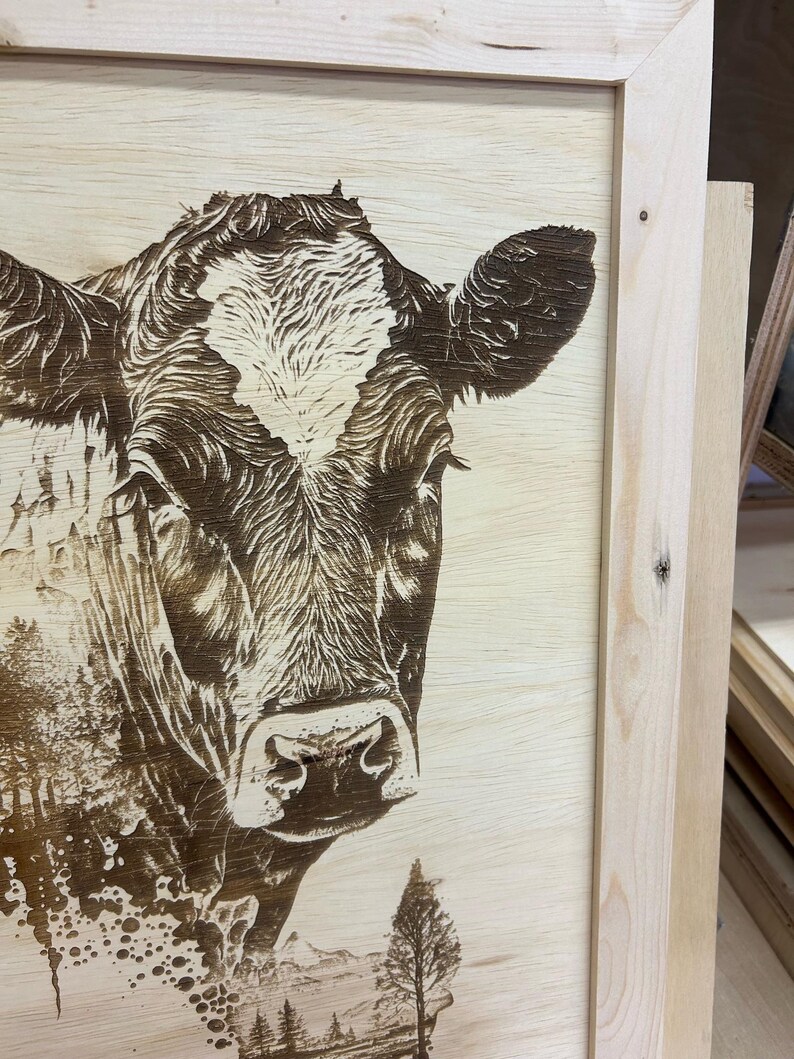 Cow Engraving - Etsy