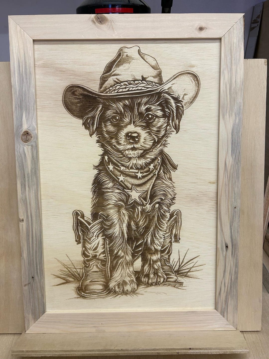 Puppy With Boots Engraving, Pet Engraving, Cute Dog Art, Engraving, Dog ...