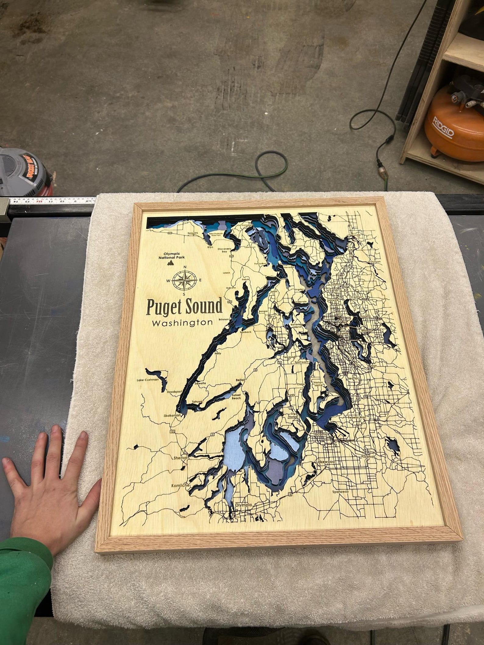 Puget Sound Topographical Map, 3D Map, Puget Sound Map, Water Map ...