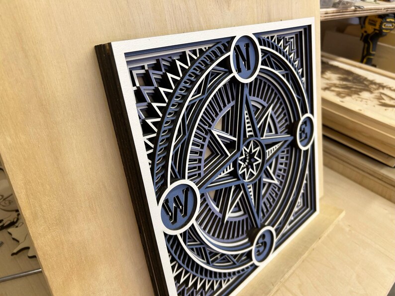 Compass Rose Mandala, Color Pattern: #76, Compass Art, Layered Art ...