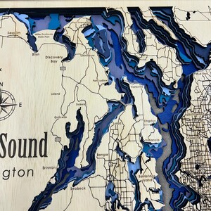 Puget Sound Topographical Map, 3D Map, Puget Sound Map, Water Map ...
