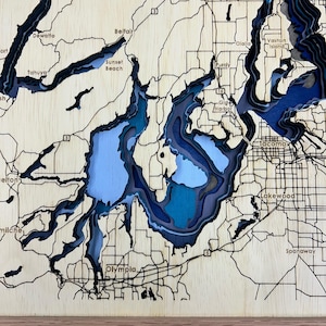 Puget Sound Topographical Map, 3D Map, Puget Sound Map, Water Map ...