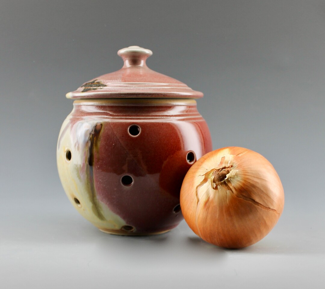 Handmade Functional Ceramic Onion Jar - Etsy