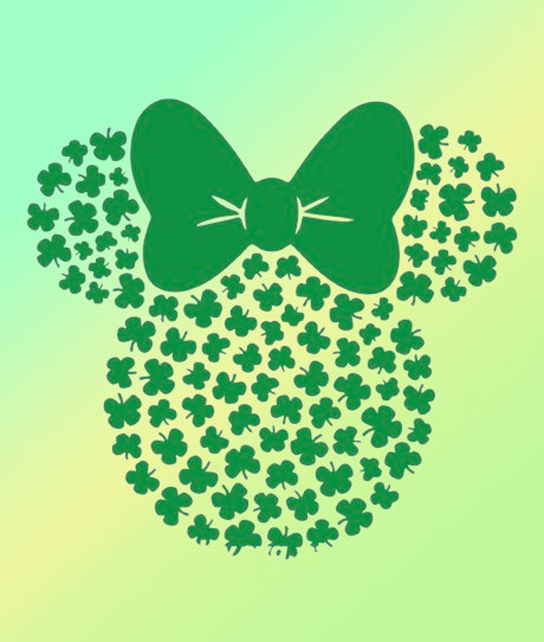 Minnie Mouse Shamrock DTF Heat Transfer - Etsy