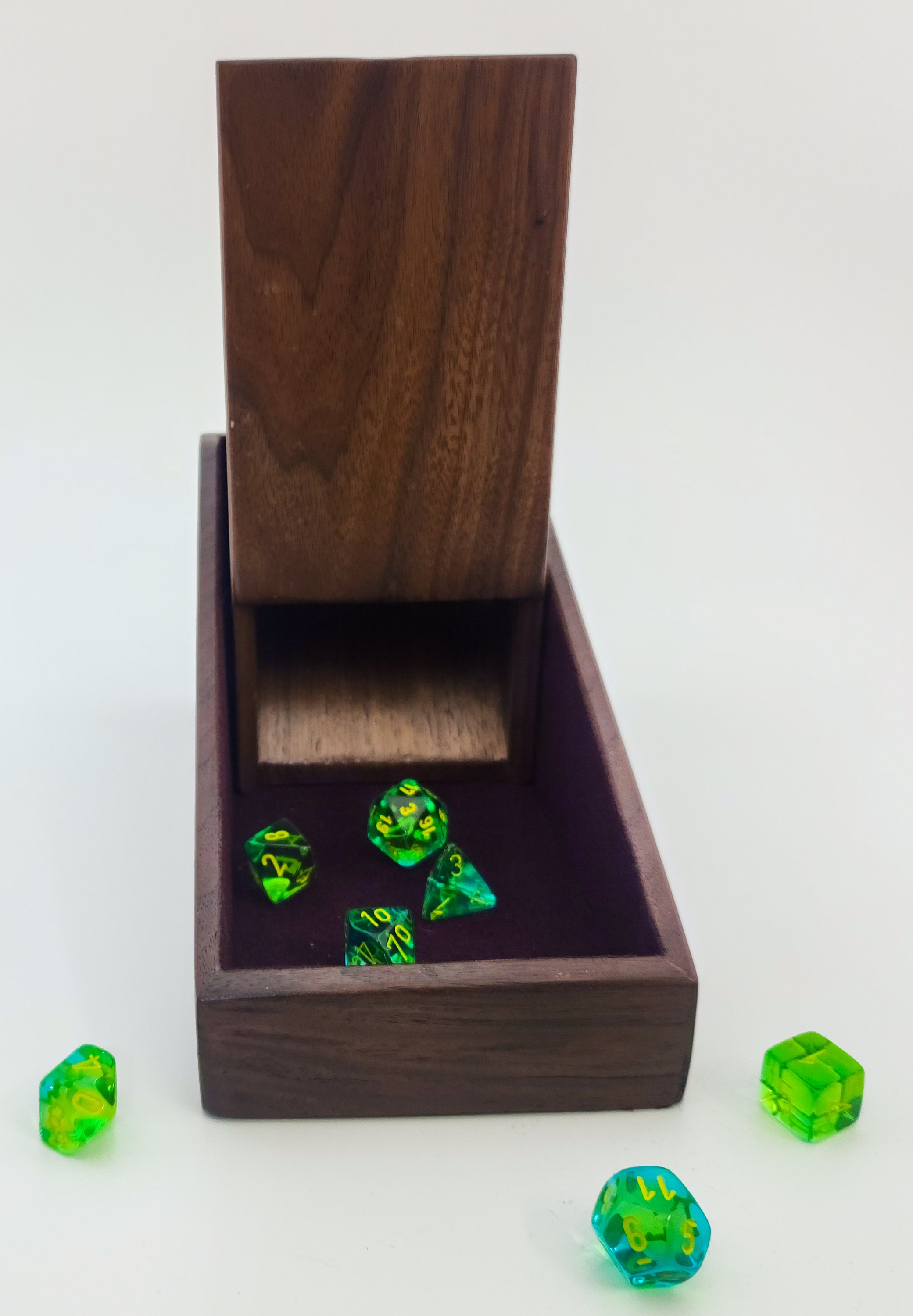 Walnut Wood Dice Tower & Dice Vault - Etsy