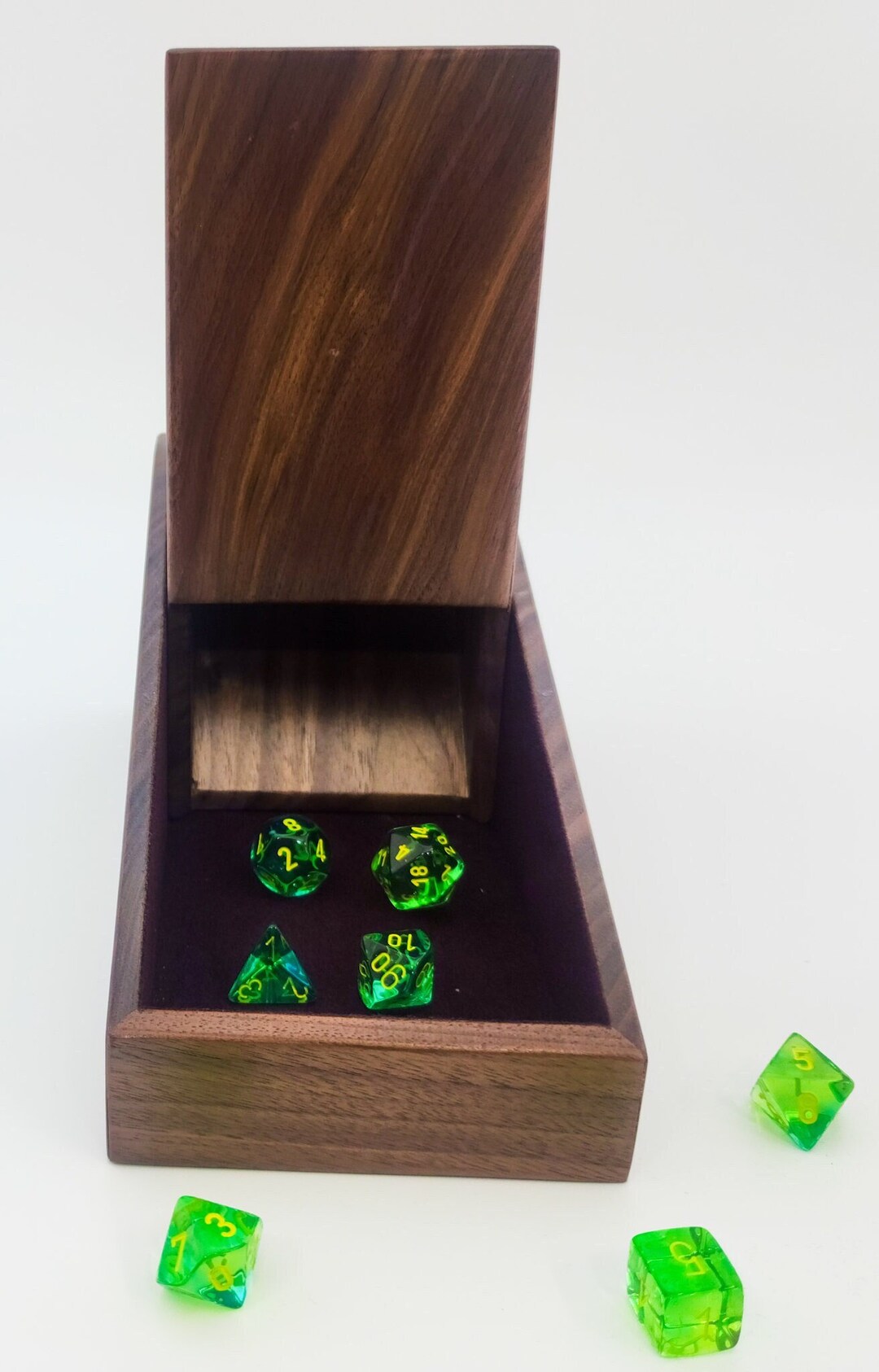 Walnut Wood Dice Tower & Dice Vault - Etsy