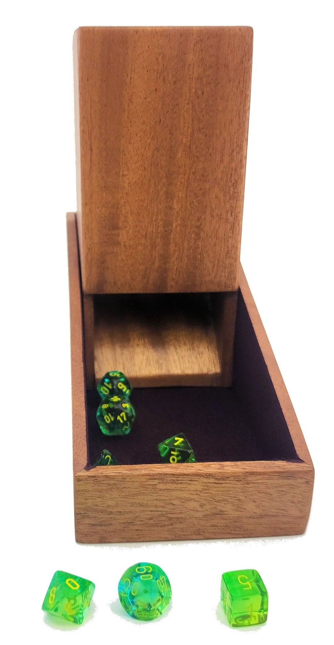 Mahogany Wood Dice Tower & Dice Vault - Etsy