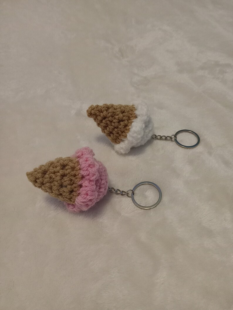 Crochet Ice-cream Cone Keychain - Etsy