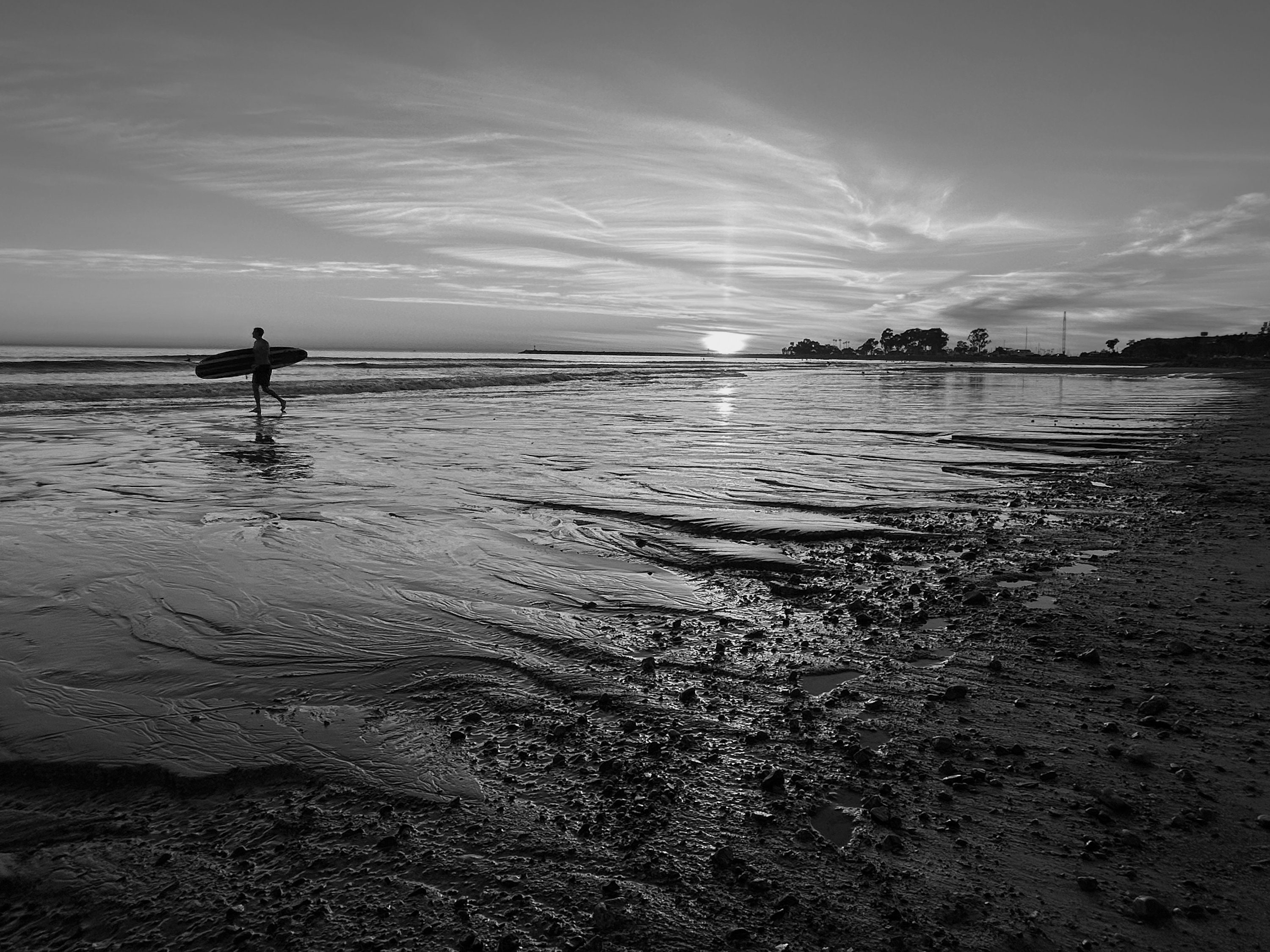 Dana Point Low Tide Surfer Sunset - Etsy