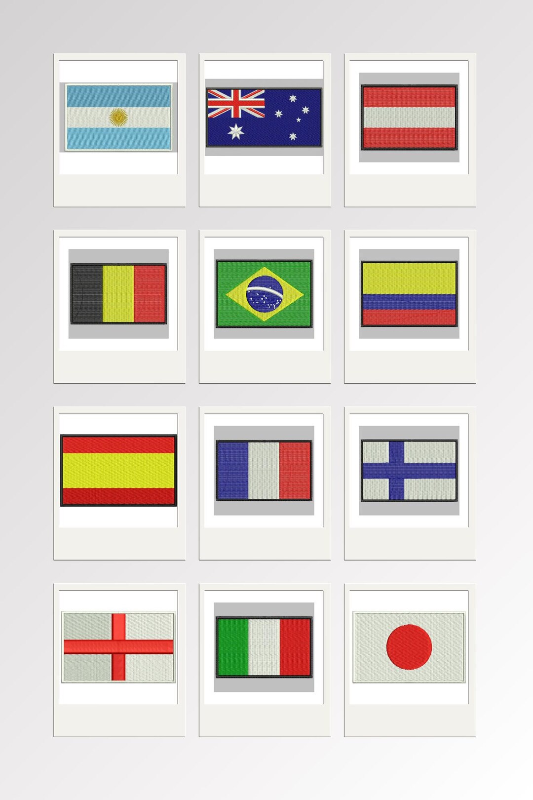 Iron-on Embroidered Patch FLAGS OF THE WORLD - Etsy