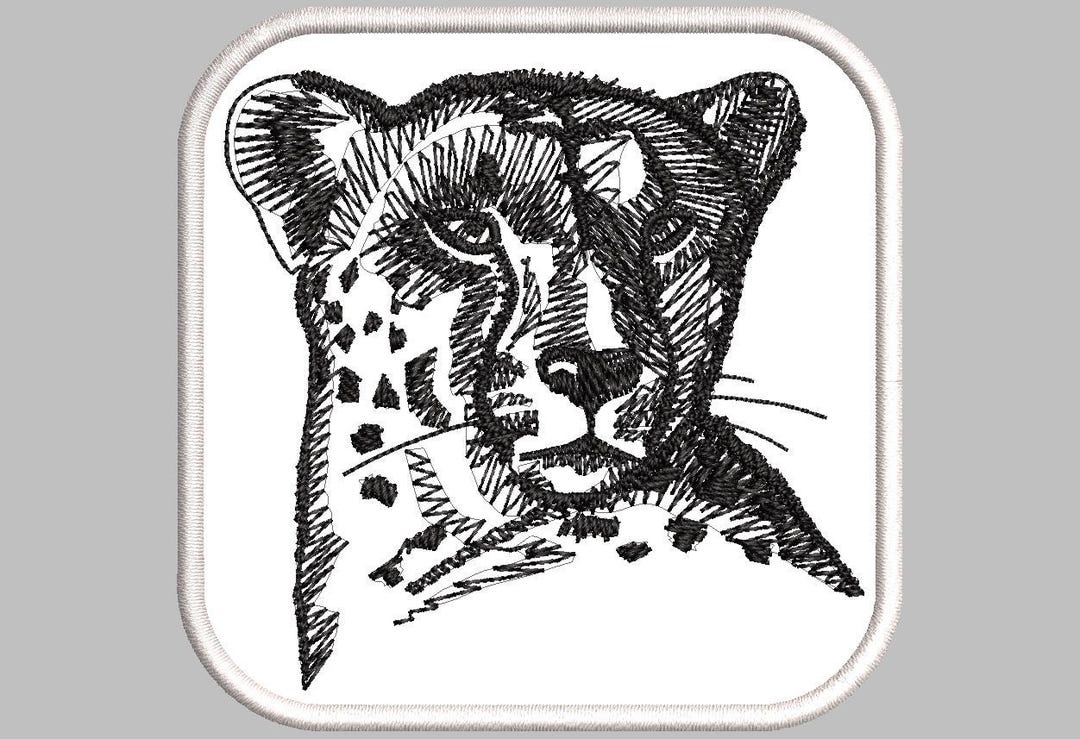 CHEETAH Iron-on Embroidered Patch - Etsy