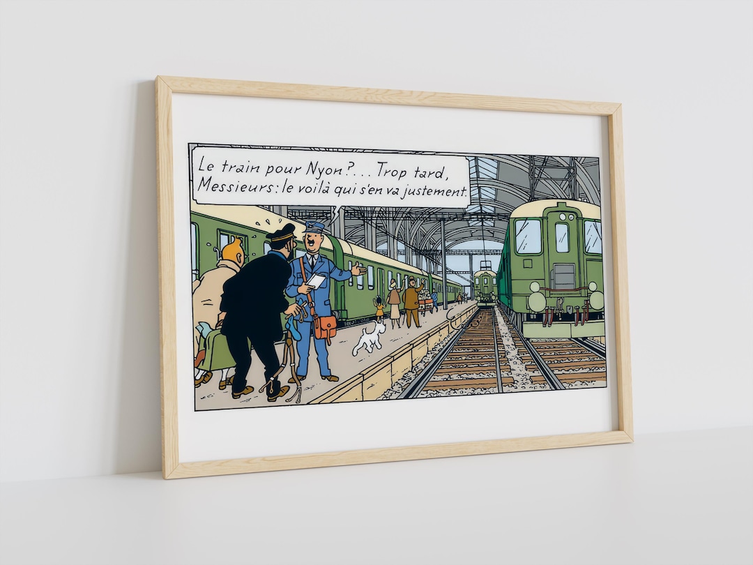 Der Zug nach Nyon, Tim und Struppi, Poster, Wanddekoration - Etsy.de