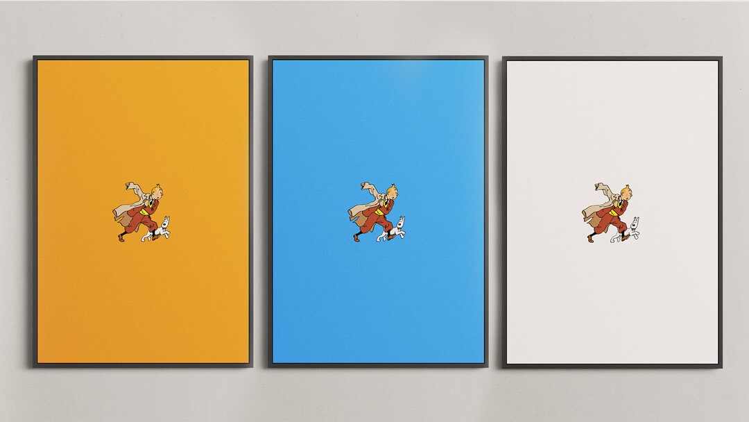 Tintin Digital Download 3 Colors - for Printing - Wall Art / Poster ...