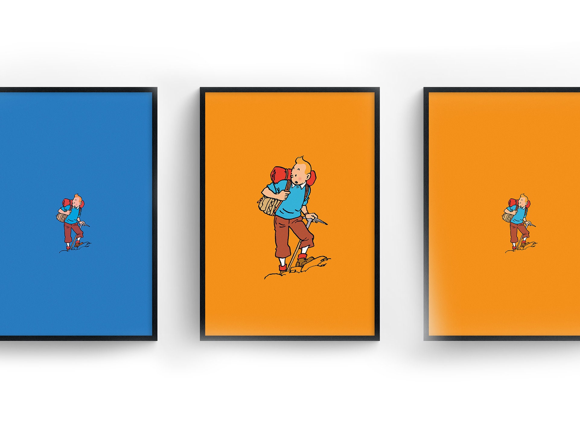 Buy Tintin in Tibet, 4 Digital Downloads 2 Colors Files for Printing ...