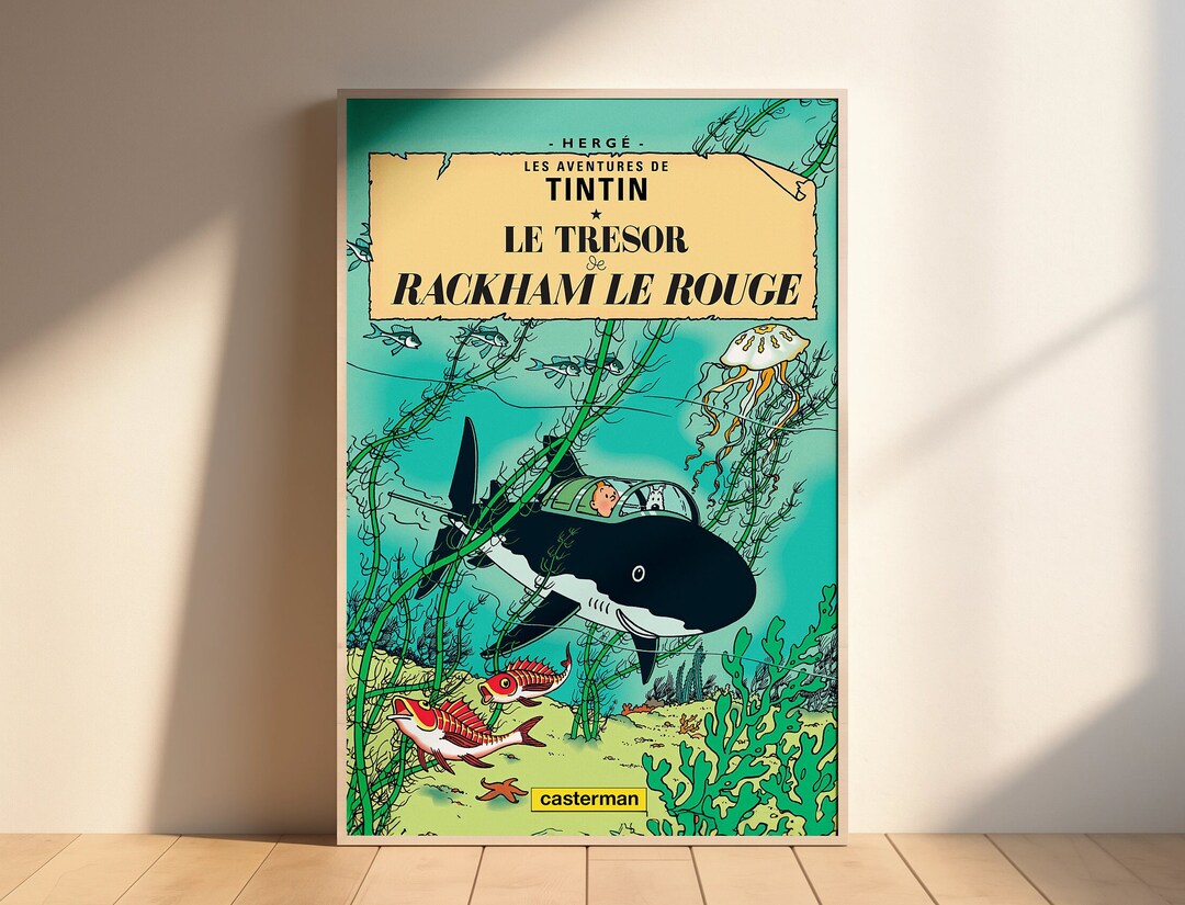 Tintin Cover "red Rackham's Treasure" - High Quality 4k 300dpi Digital ...