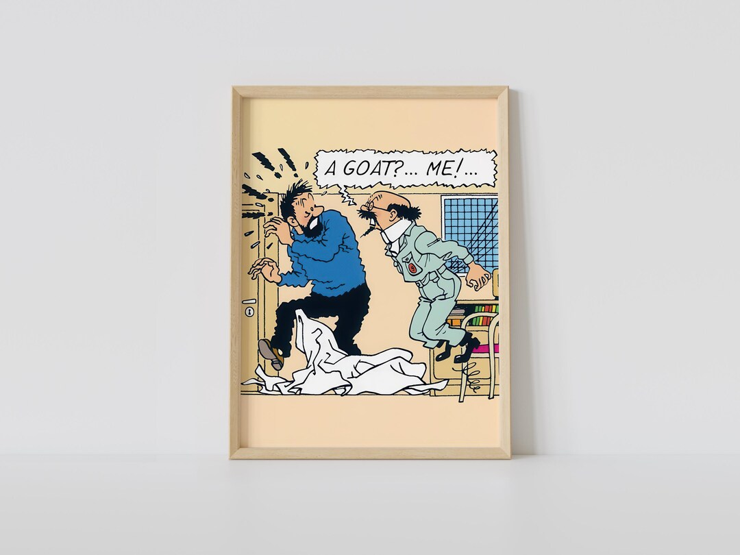 Professor Calculus Gets Angry Poster. Comic Book Panel for Printing ...