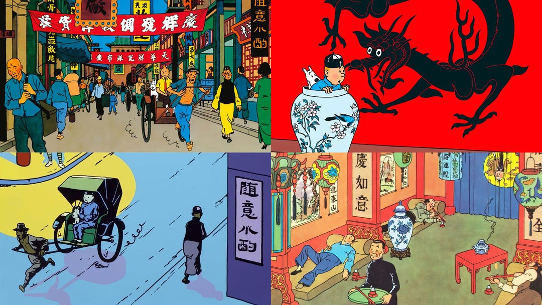 Tintin, Bundle 4 Images, "the Blue Lotus" - 4k High Quality Digital ...