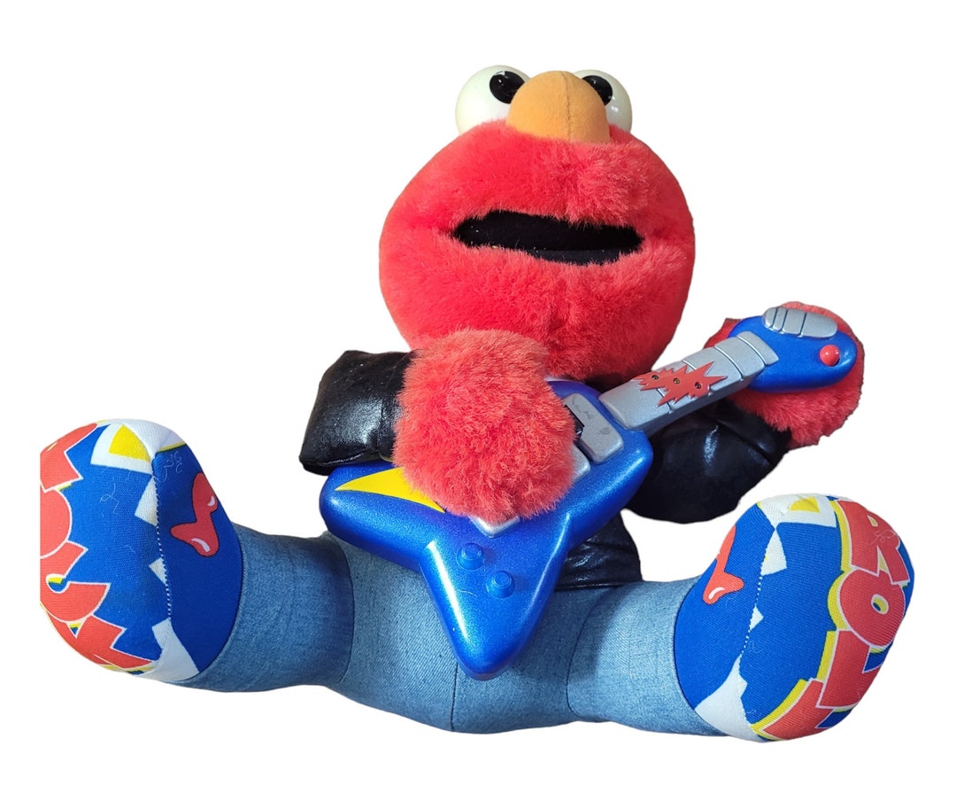 VINTAGE 1998 Tyco Rock & Roll Elmo 14 Animated Moving Singing Figure ...