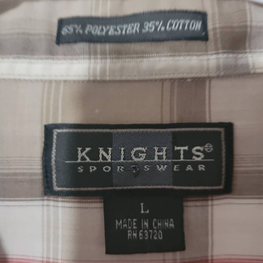 VINTAGE 1960s KNIGHTS SPORTSWEAR Pastel Plaid Button Down Grandpa Shirt ...