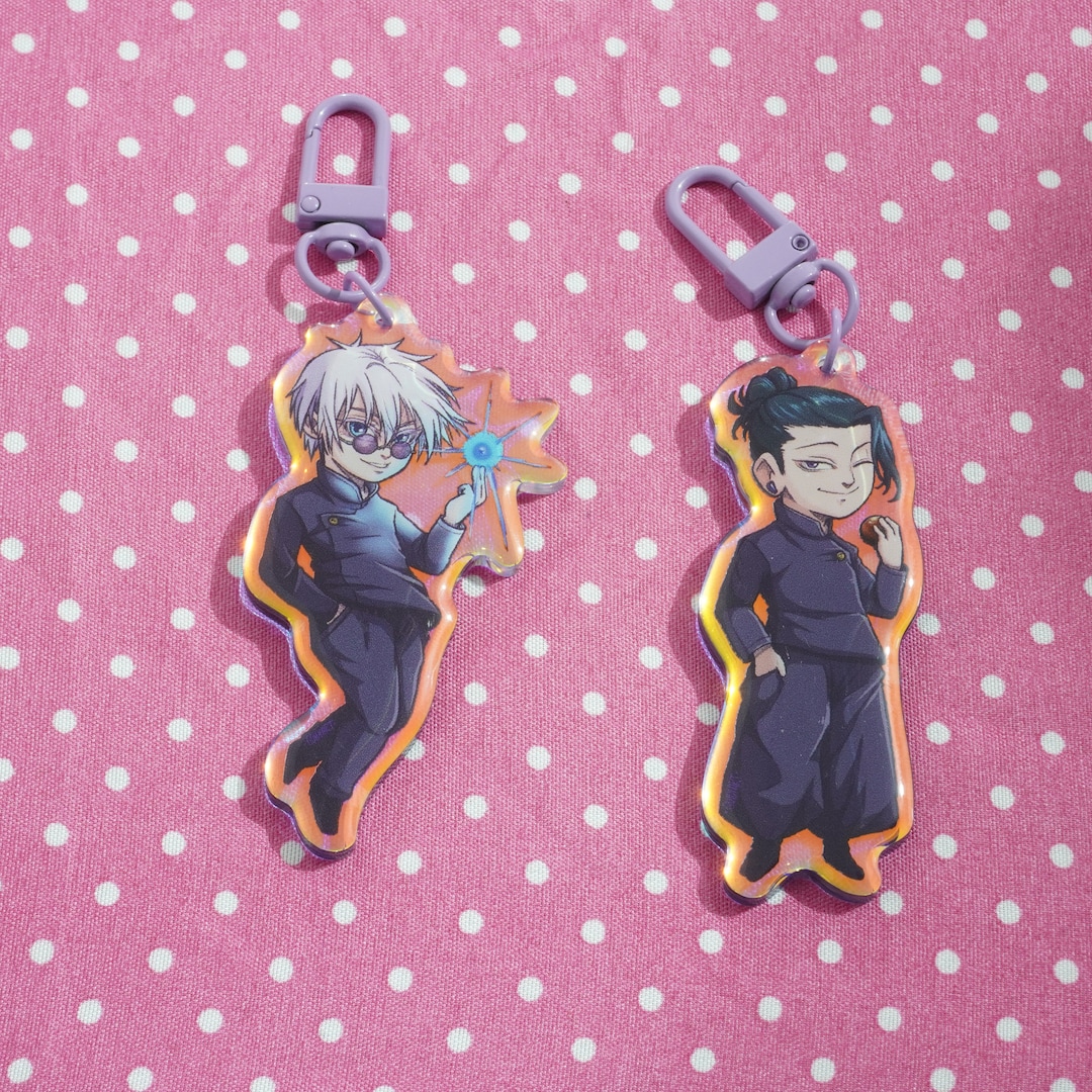 JJK Gojo and Geto Keychains (double-sided) - Etsy