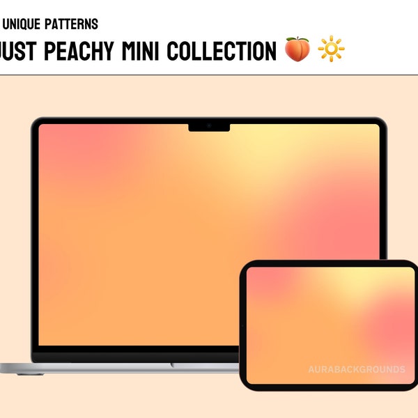 Peach Computer Wallpaper - Etsy