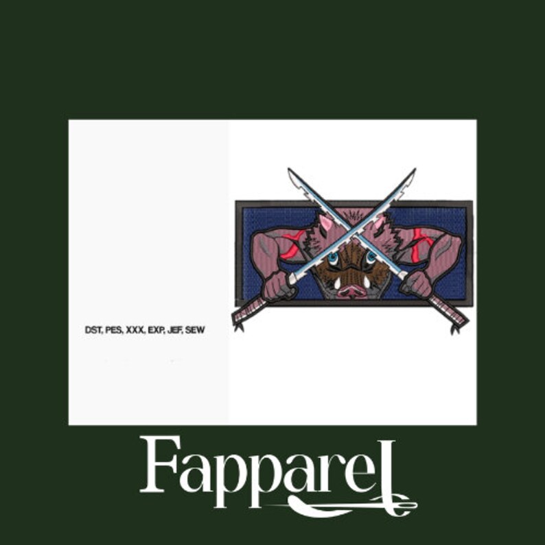 Inosuke Hashibira Embroidery Anime Design File ANIME - Etsy