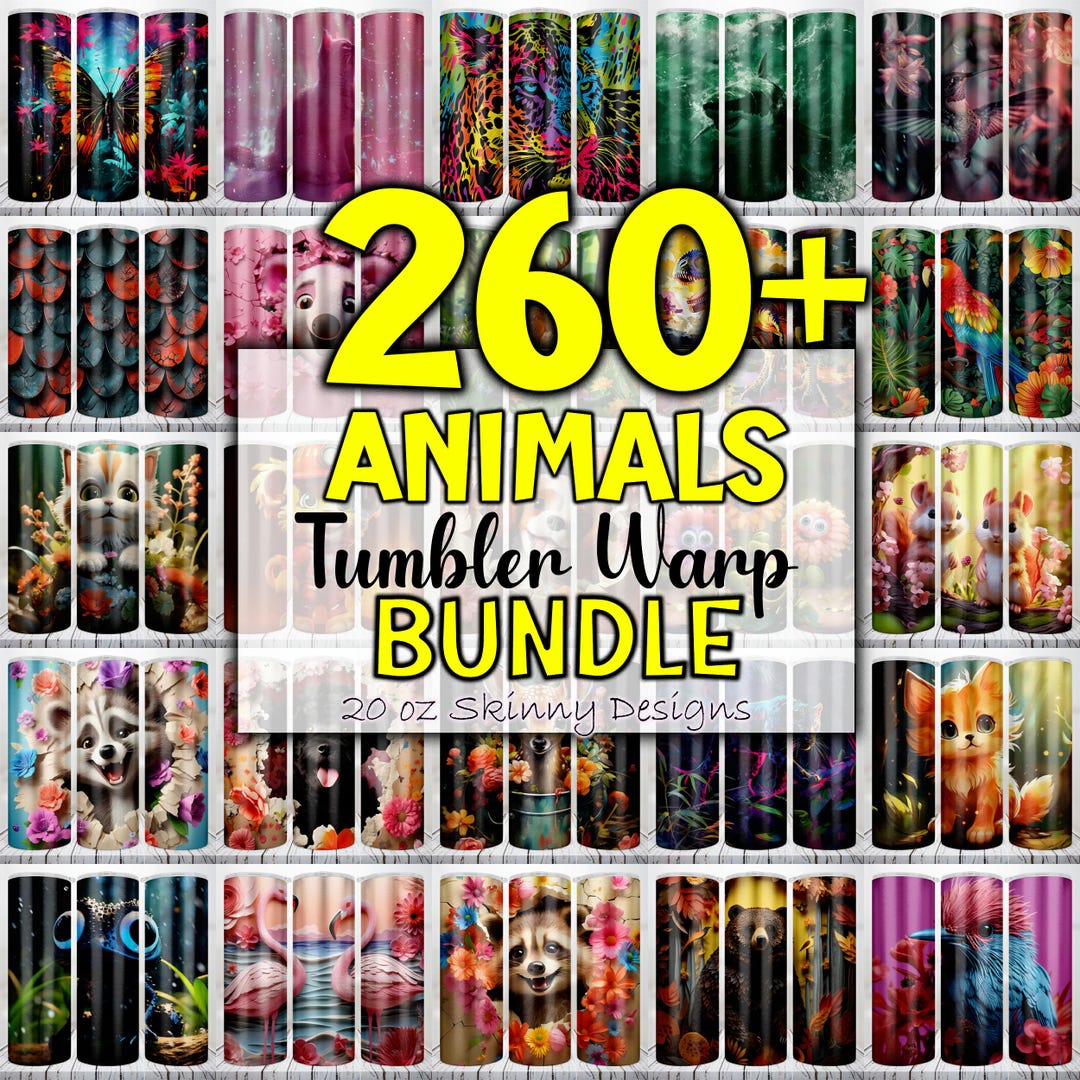 260+ Wildlife Animal Tumbler Wrap Designs: 20oz Skinny Sublimation ...