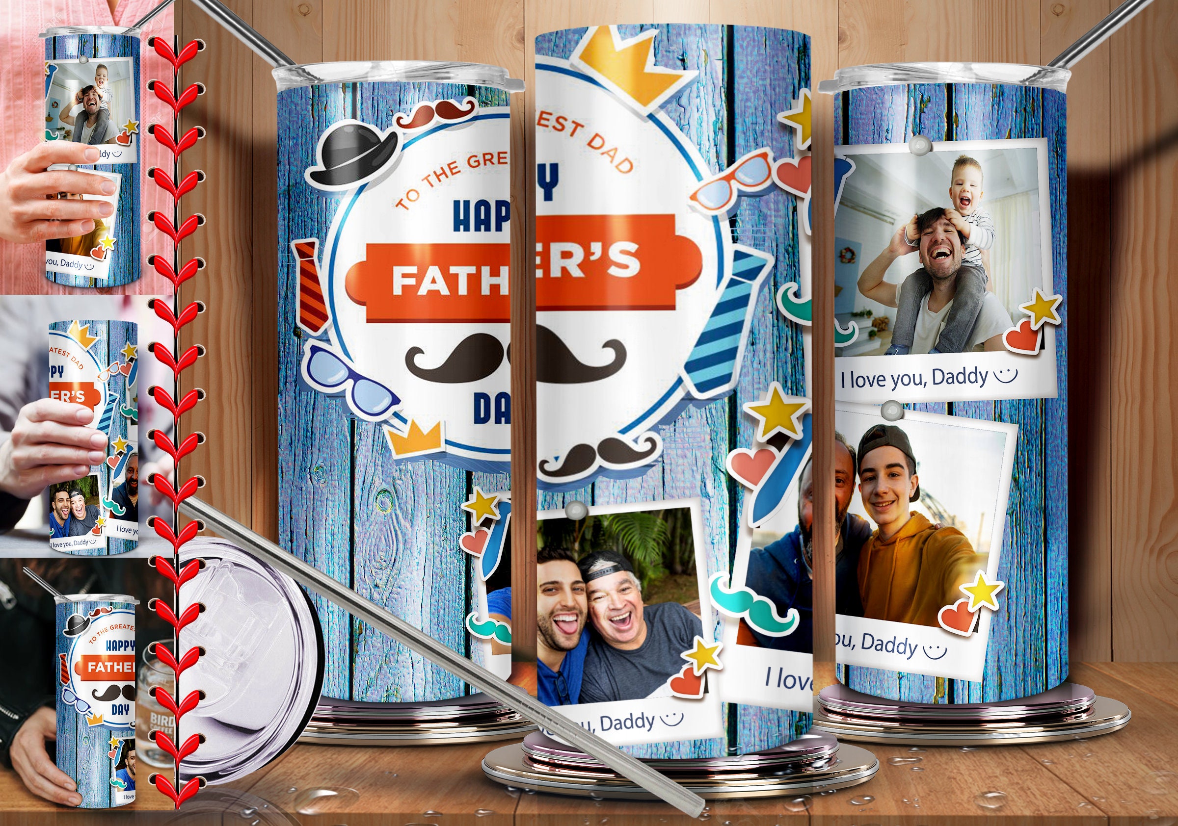 40 Fathers Day Tumblers Design 2024, Fathers Day Gift DAD, Papa,father ...