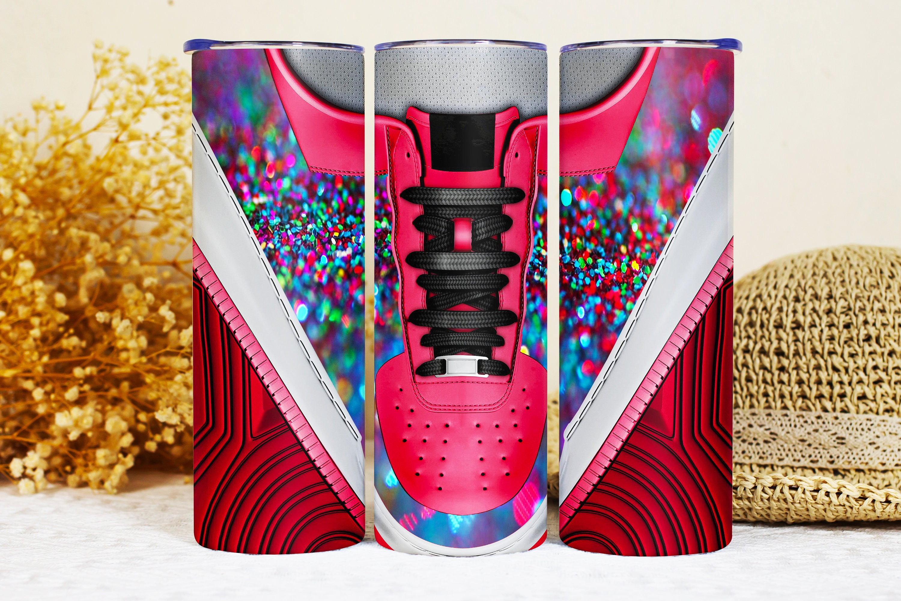 Glitter Kicks Tumbler Wrap Bundle 20oz Skinny Tumbler Wrap PNG Glitter ...