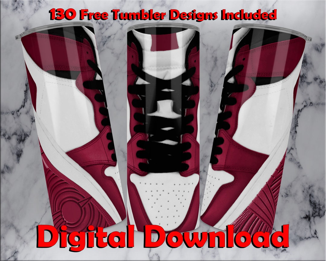 Sneakers Tumbler Wrap: 20oz Skinny Sublimation Design (PNG Digital ...