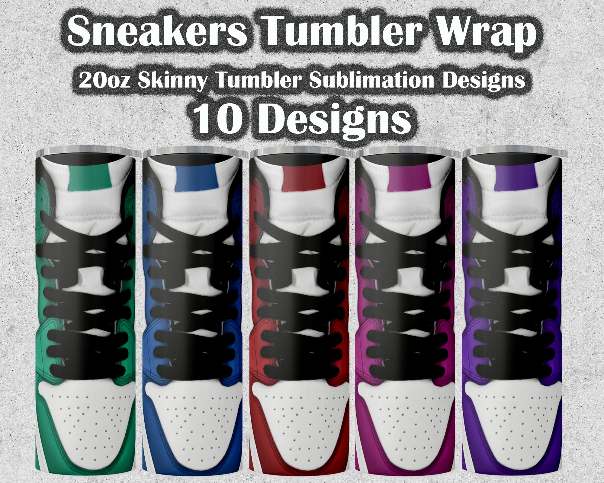 Sneakers Tumbler Wrap: 20oz Sublimation Design (PNG) - Etsy