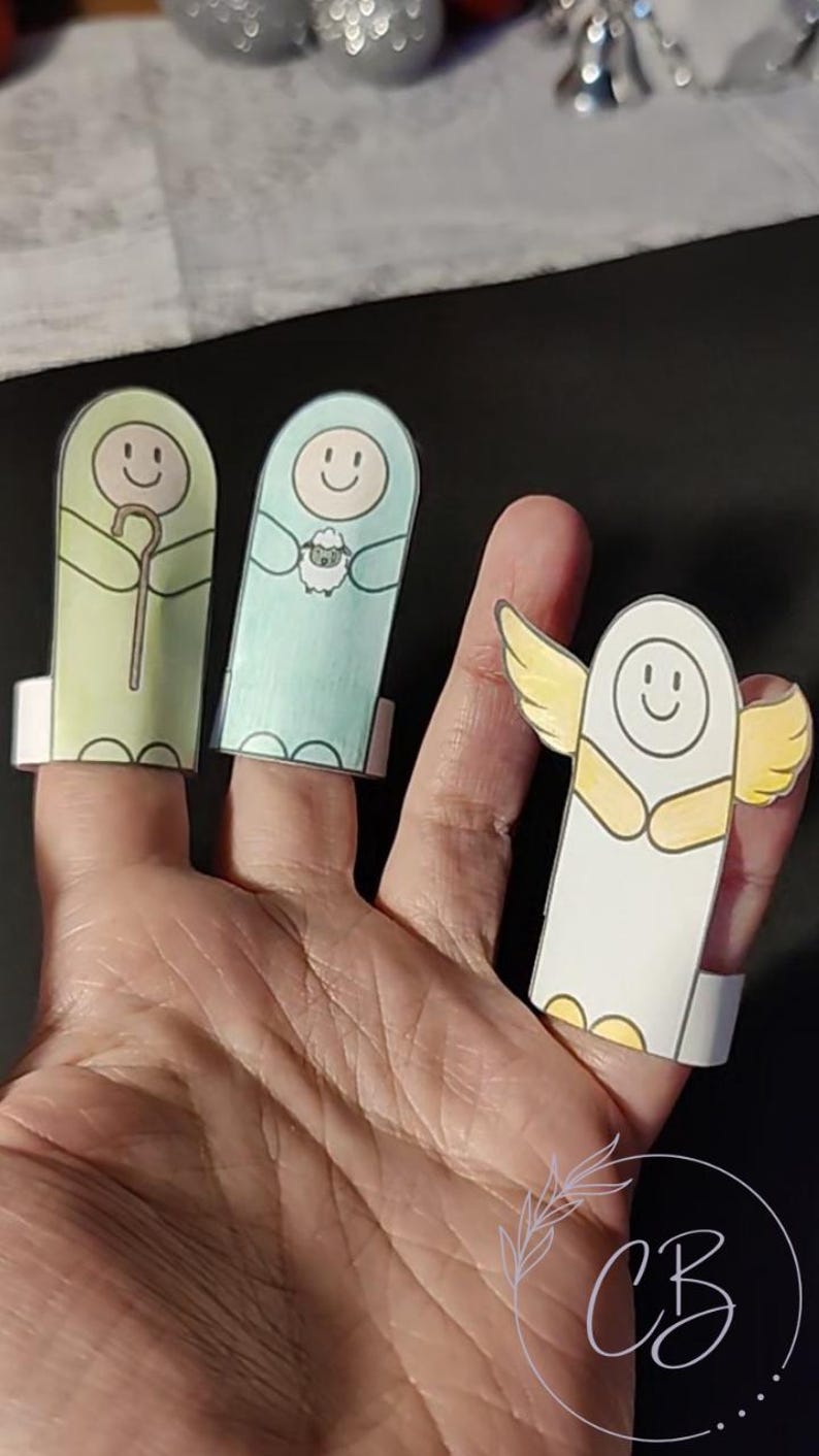 Nativity Finger Puppets Template: Christmas Craft Activity (digital ...