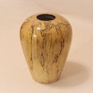 Handcrafted Spalted Ash Vase, Artisan Wood Turning, Decorative Wooden ...
