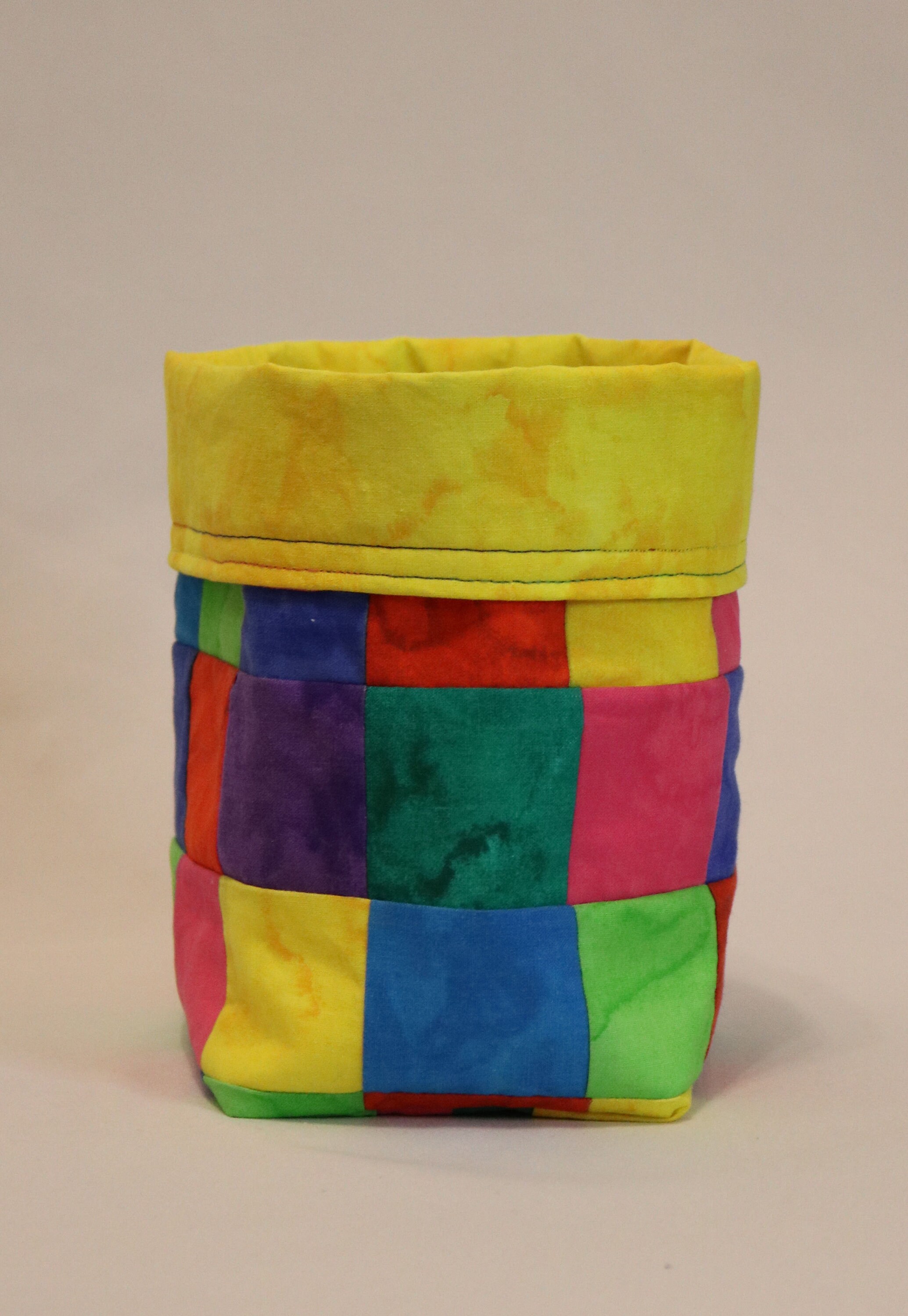 Colorful Fabric Bucket - Nursery Storage Bins, Fabric Cubes Bins ...