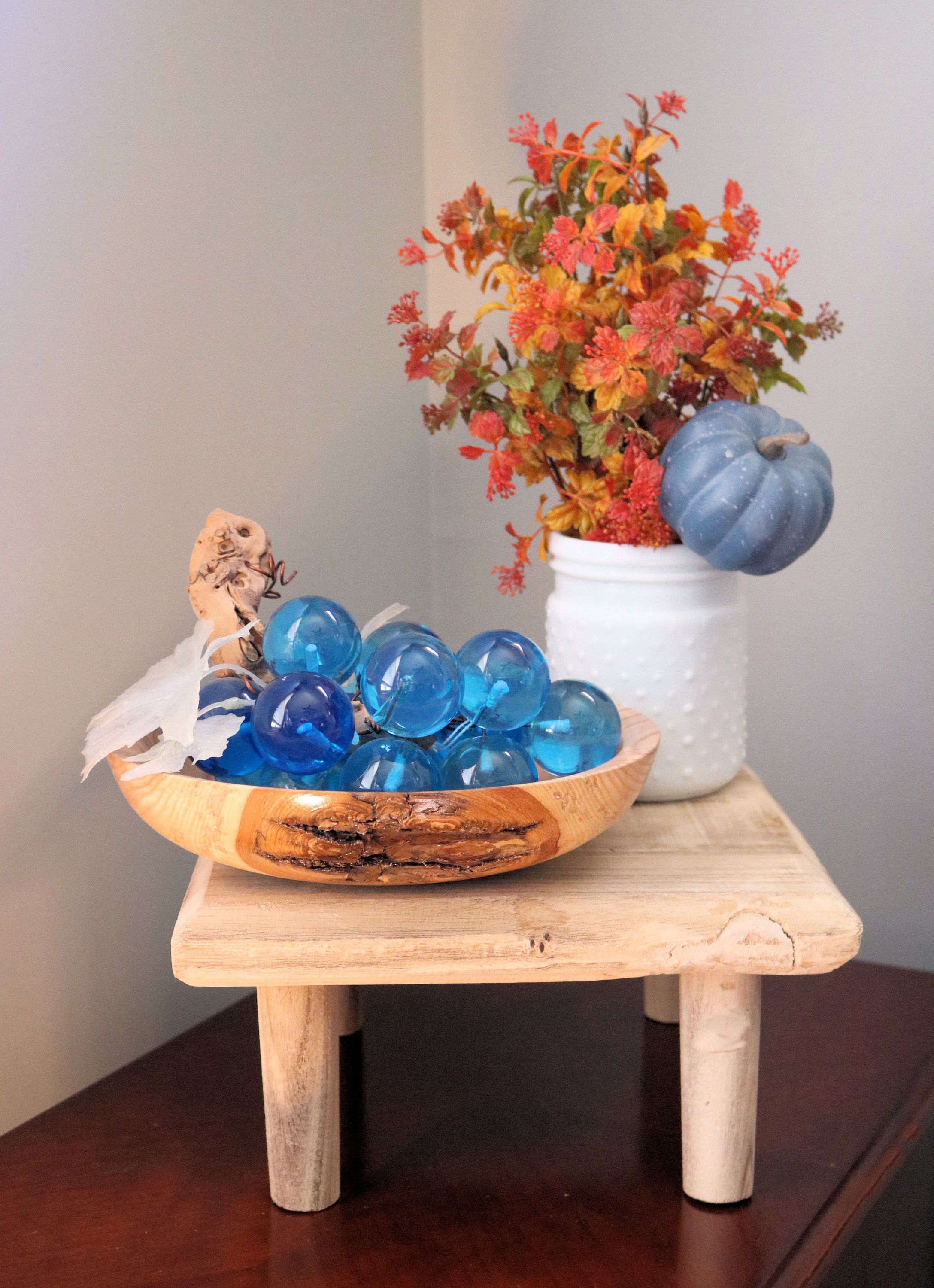 Hand Turned Wooden Ash Bowl - Unique Centerpiece for Home and Kitchen ...
