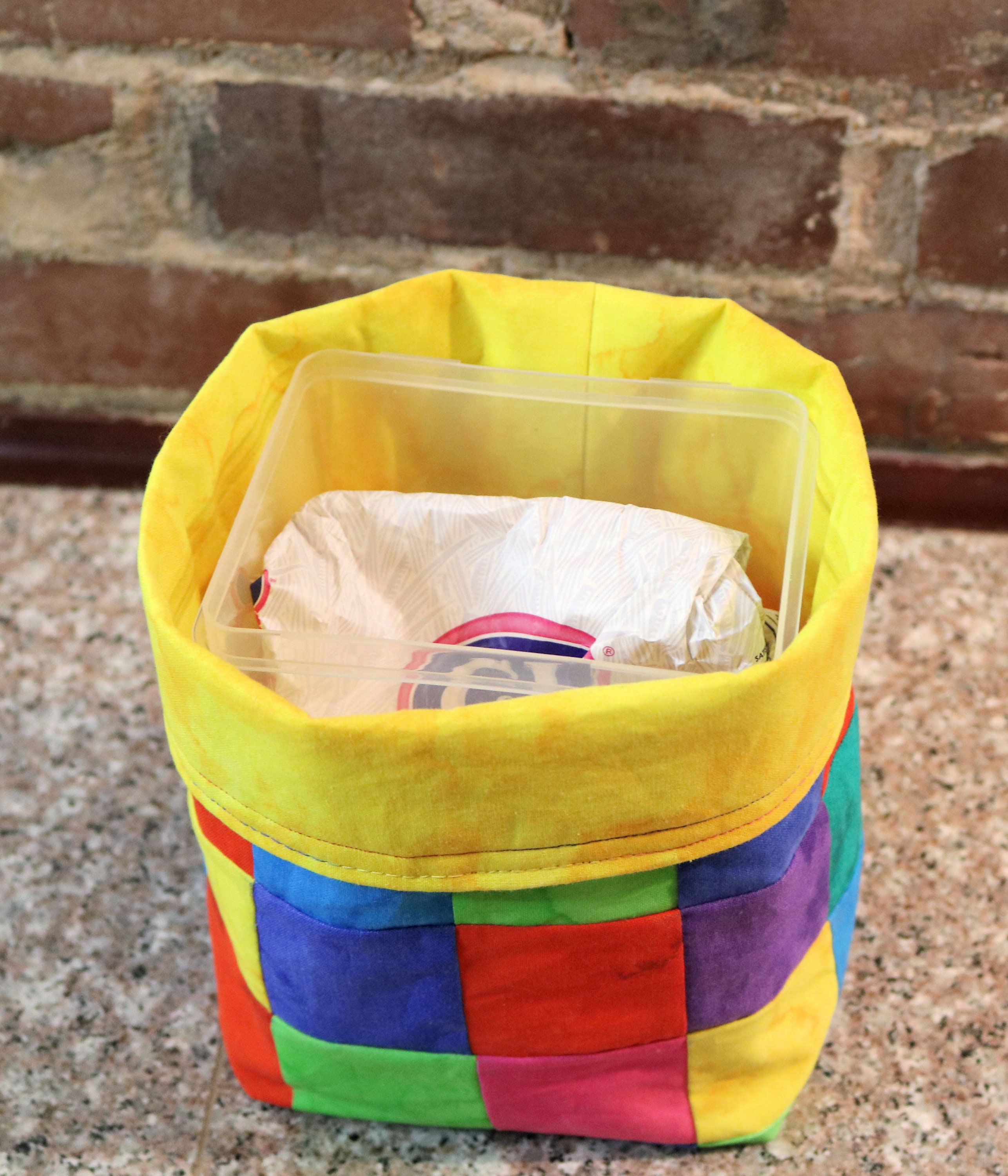 Colorful Fabric Bucket - Nursery Storage Bins, Fabric Cubes Bins ...