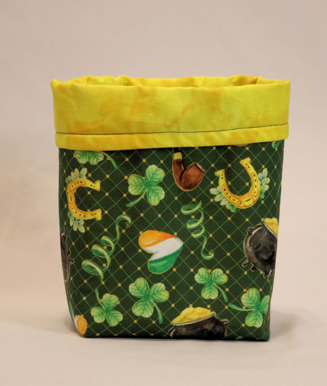 Lucky Charm Fabric Bucket - St. Patrick's Day Storage Solution - Etsy