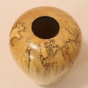 Handcrafted Spalted Ash Vase, Artisan Wood Turning, Decorative Wooden ...