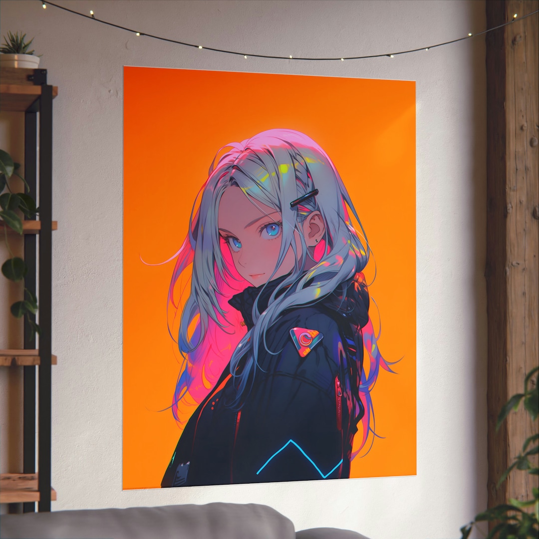 Aesthetic Anime Girl Poster, Anime Art Print, Waifu Wall Decal ...