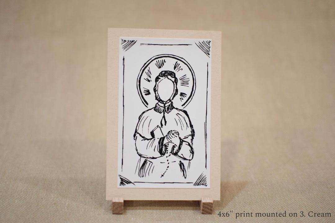 St. Elizabeth Ann Seton Sketch Print | Saint Mother Seton | Catholic ...