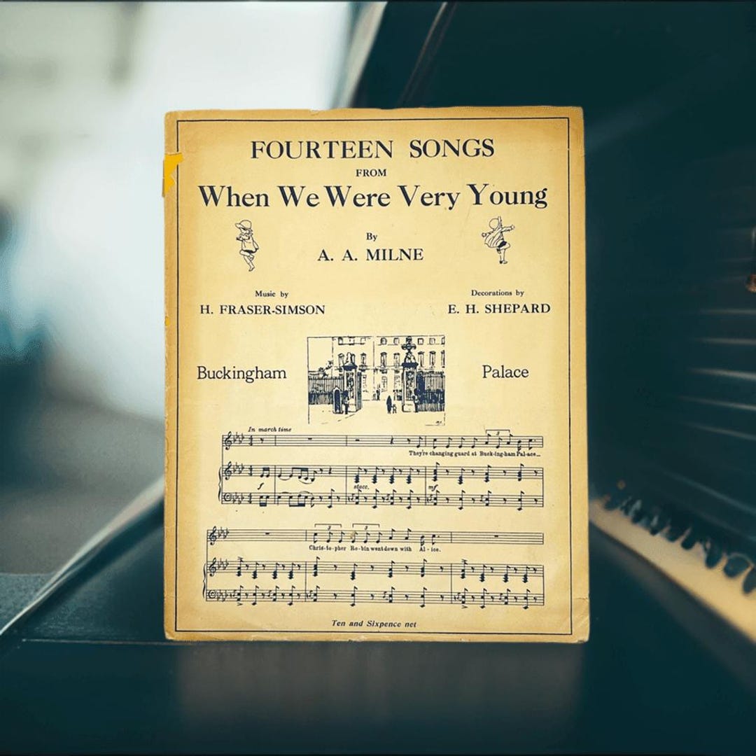Songs From “when We Were Very Young” by A.A. Milne (1947) Music Book ...